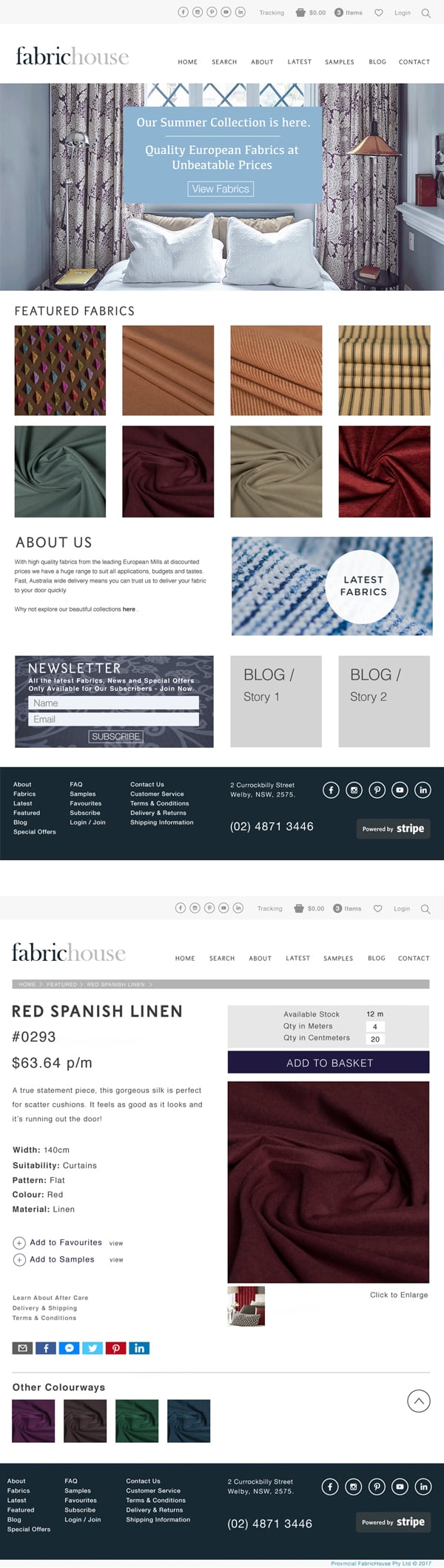 Fabric House - Take Me There hand-crafted websites
